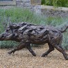 Lying Labradoodle Dog Statue | Large Bronze Resin Sculpture | Outdoor ...