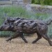 Lying Labradoodle Dog Statue | Large Bronze Resin Sculpture | Outdoor ...