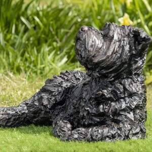 Lying Yorkshire Terrier Dog Statue | Large Bronze Resin Sculpture ...