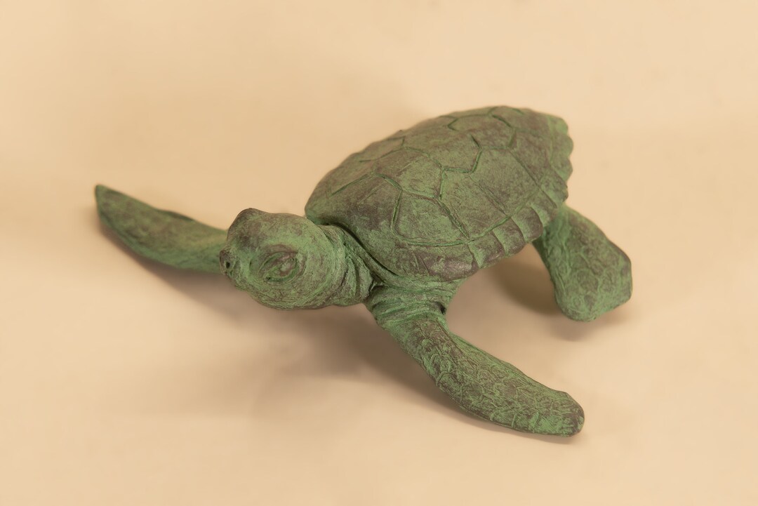 Baby Turtle Raising Head Animal Statue Small Bronze Ornament Bronze ...