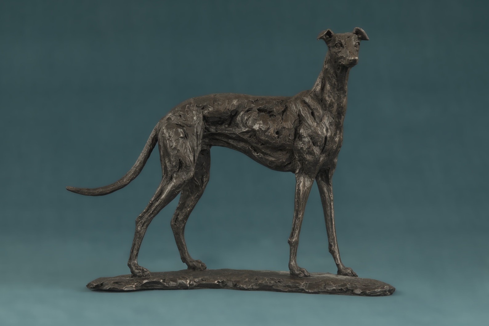 Standing Greyhound Dog Statue | Small Bronze Ornament | Bronze Resin ...