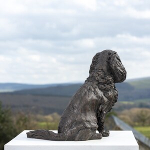 Sitting Cavalier King Charles Spaniel Statue | Large Bronze Resin ...