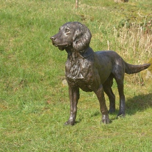 Standing Springer Spaniel Statue | Large Bronze Resin Sculpture ...