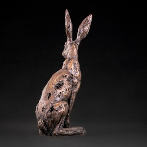 Foundry Bronze Sitting Hare Animal Statue | Small Bronze Metal ...