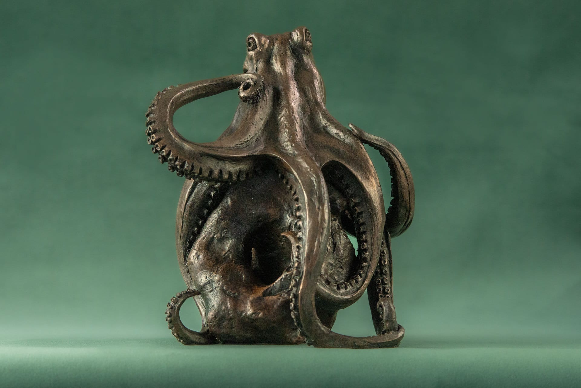 Octopus on Rock Animal Statue Small Bronze Ornament Bronze - Etsy UK