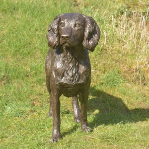 Standing Springer Spaniel Statue | Large Bronze Resin Sculpture ...