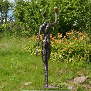 Fragile Life, Figure With Bee Statue | Large Bronze Ornament | Bronze ...