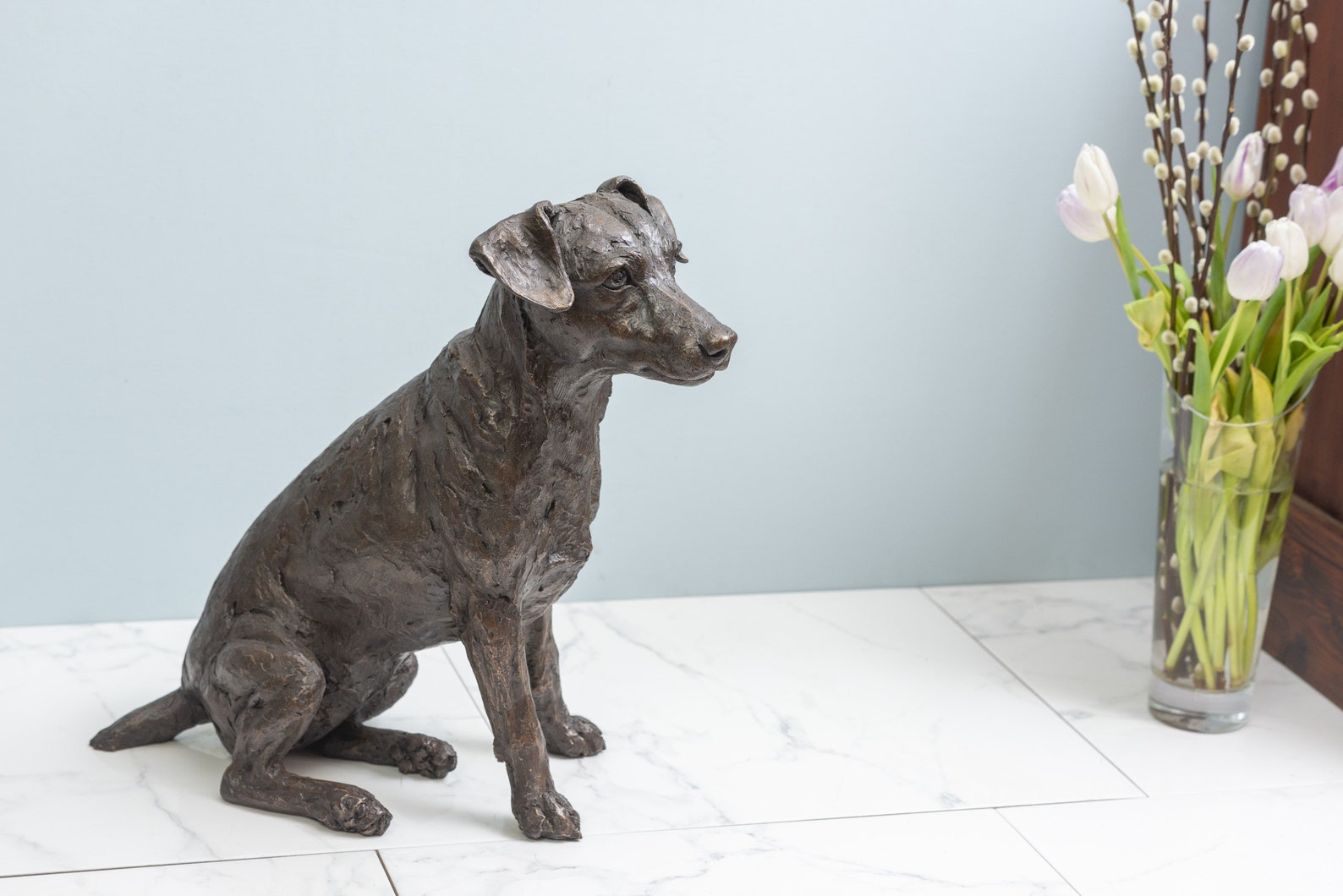 Sitting Jack Russell Terrier Dog Statue Large Bronze | Etsy