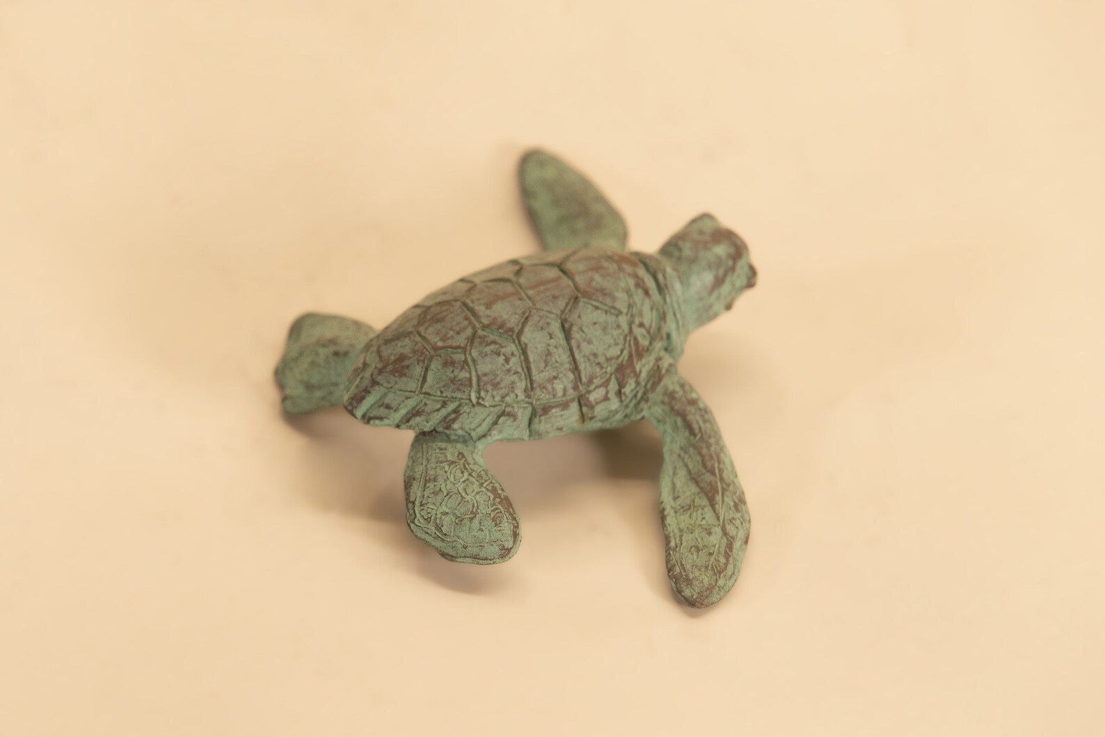 Baby Turtle Crawling Animal Statue Small Bronze Ornament - Etsy