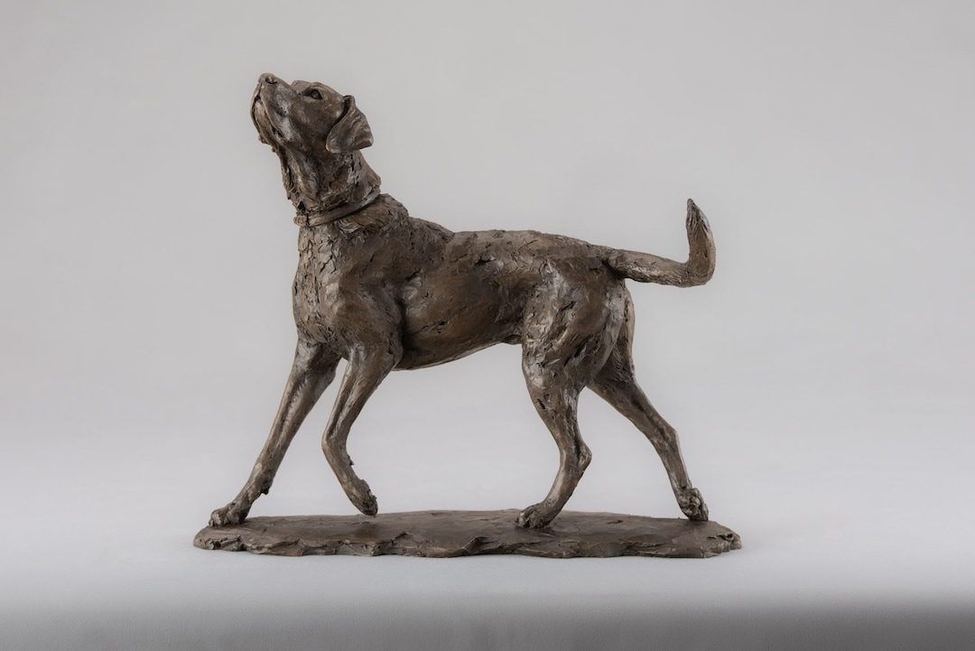 Bronze Resin Playing Labrador Dog Statue | Medium Bronze Resin ...