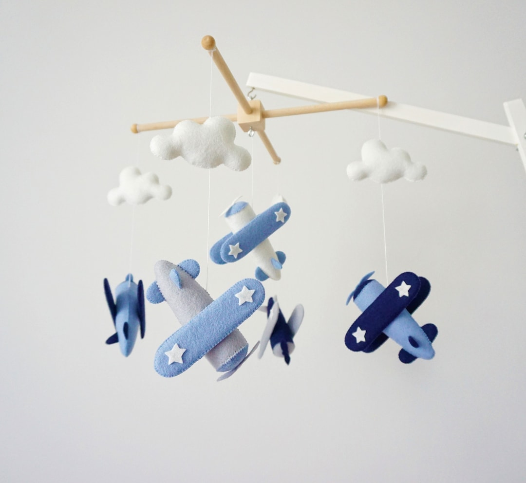 Airplane Baby Mobile Vintage Plane Nursery Mobile Travel Crib Mobile ...