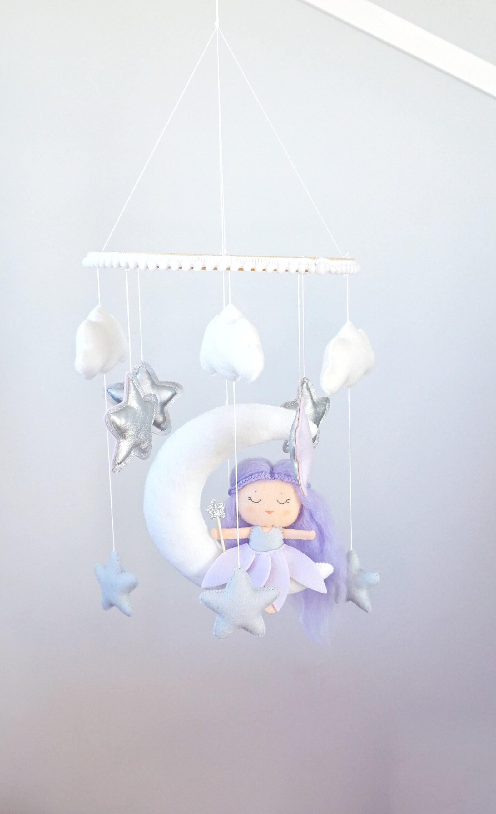 Fairy Baby Mobile Moon Nursery Mobile Stars Crib Mobile Fairy - Etsy