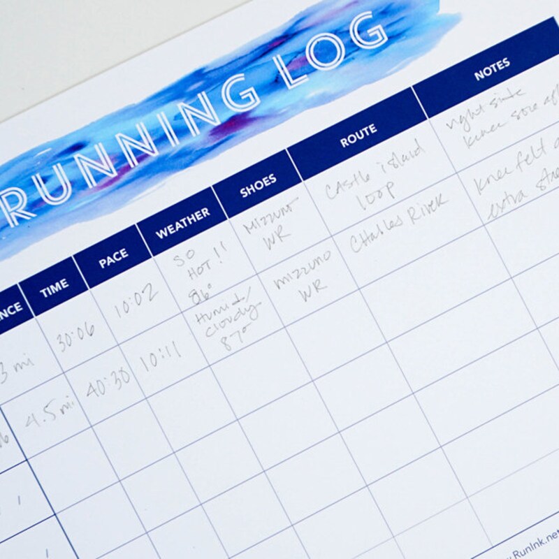 Running Log - Etsy