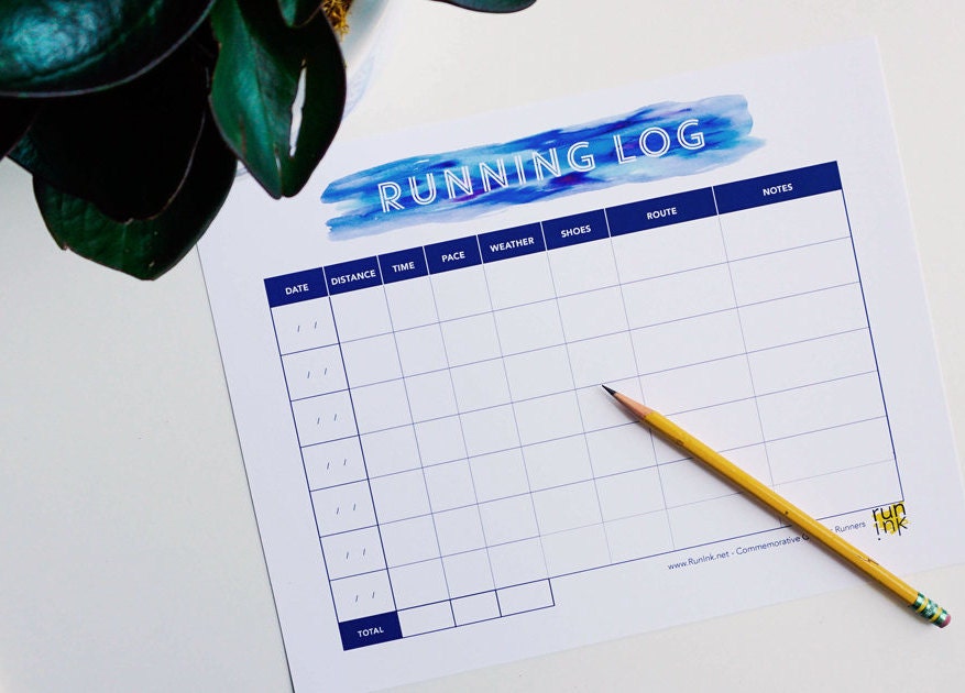 Running Log Chart Printable Diary - Etsy
