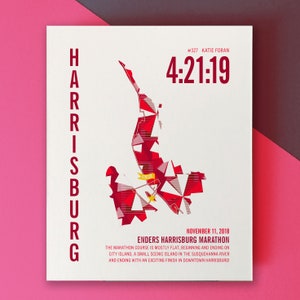 Personalized Custom Marathon Course Map - Etsy