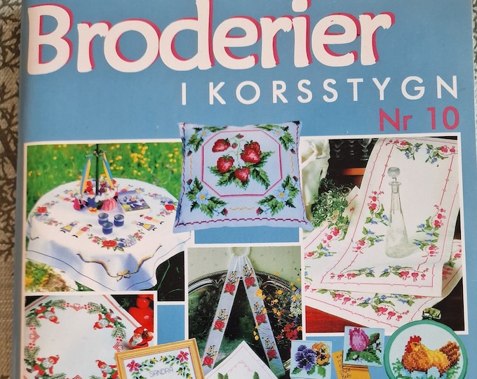 Swedish Cross Stitch Pattern Book Broderier Korsstygn Nr 10 - Etsy