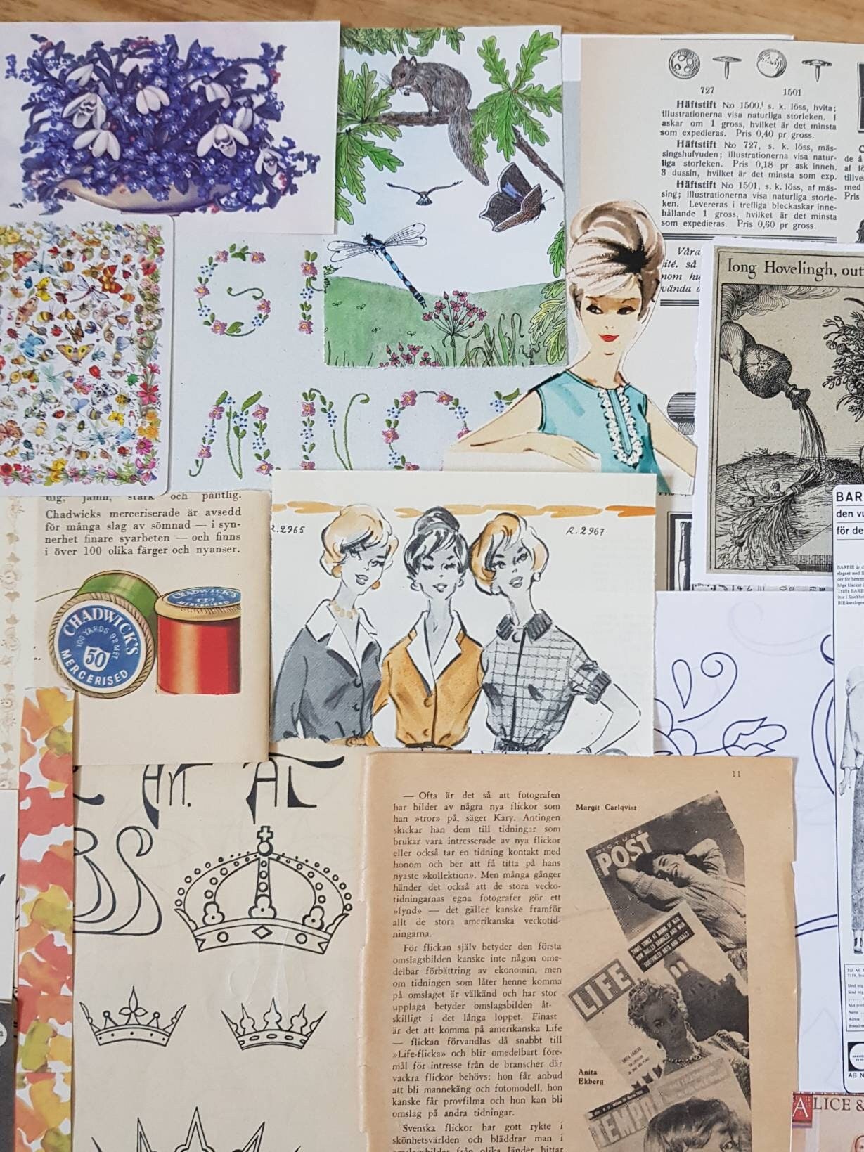 Over 100 Piece Ephemera, Stickers, and More for Paper Crafting, Junk ...