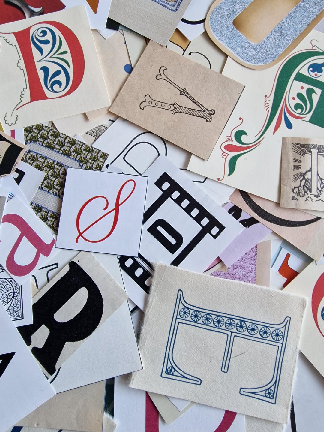 Ephemera Paper Pack - Letters, Mixed Cutout Letters - for Paper ...