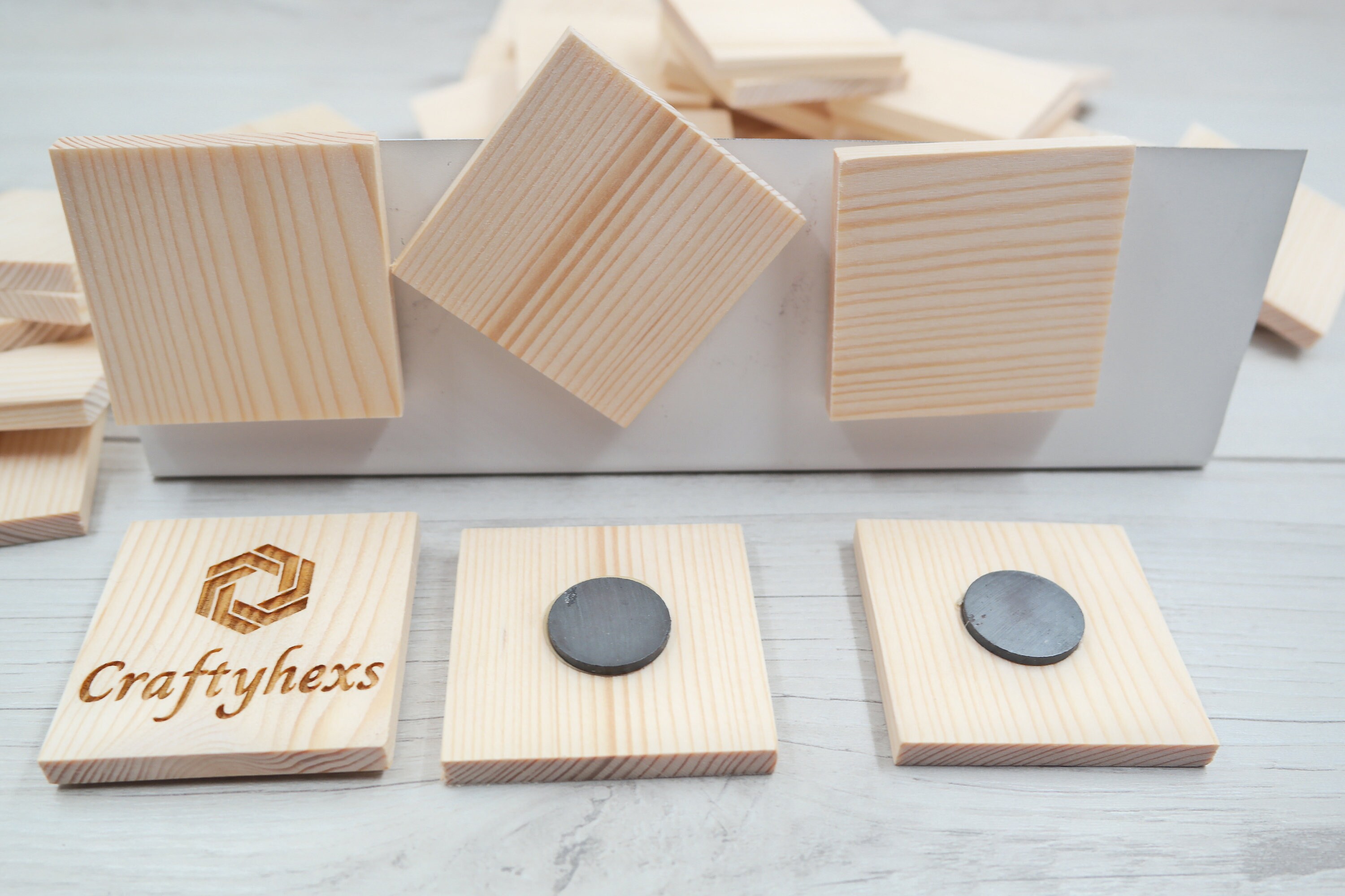 DIY Magnets, Unfinished Wood, Pyrography Blanks, DIY Wood Crafts, 2in ...