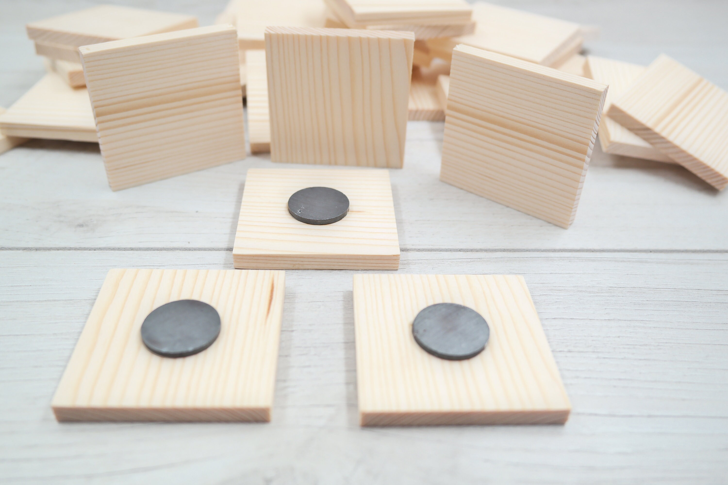 Blank Wood Magnets, Unfinished Magnets, Solid Wood Fridge Magnets ...