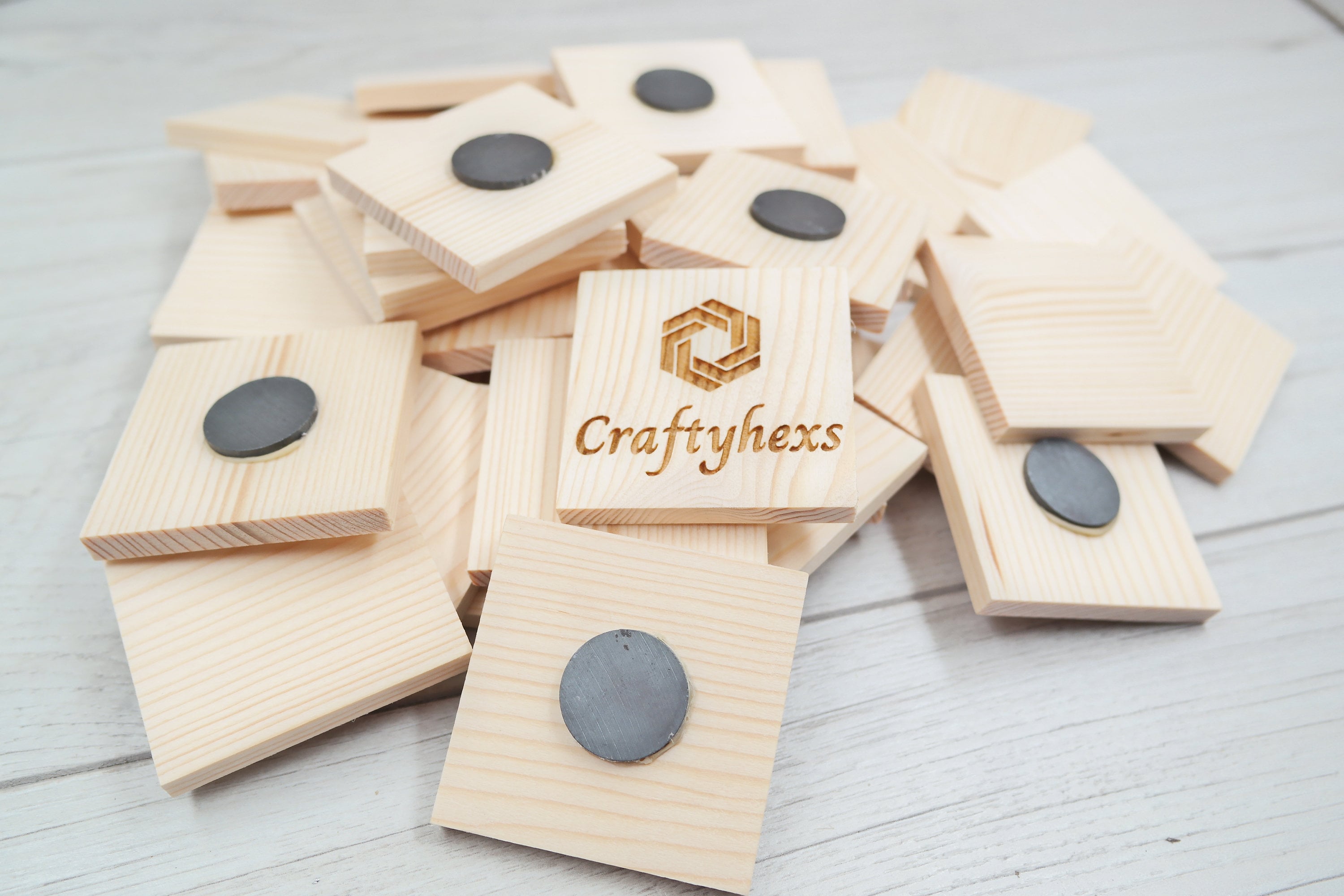 Blank Wood Magnets, Unfinished Magnets, Solid Wood Fridge Magnets ...