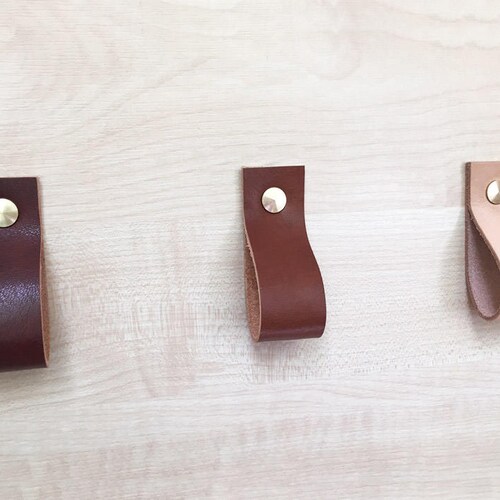 Oliver Edge Leather Loop Pulls - Etsy UK