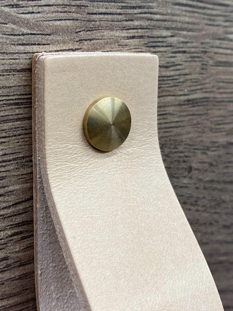 William Natural Leather Loop Pulls for Cupboard Drawers and - Etsy UK
