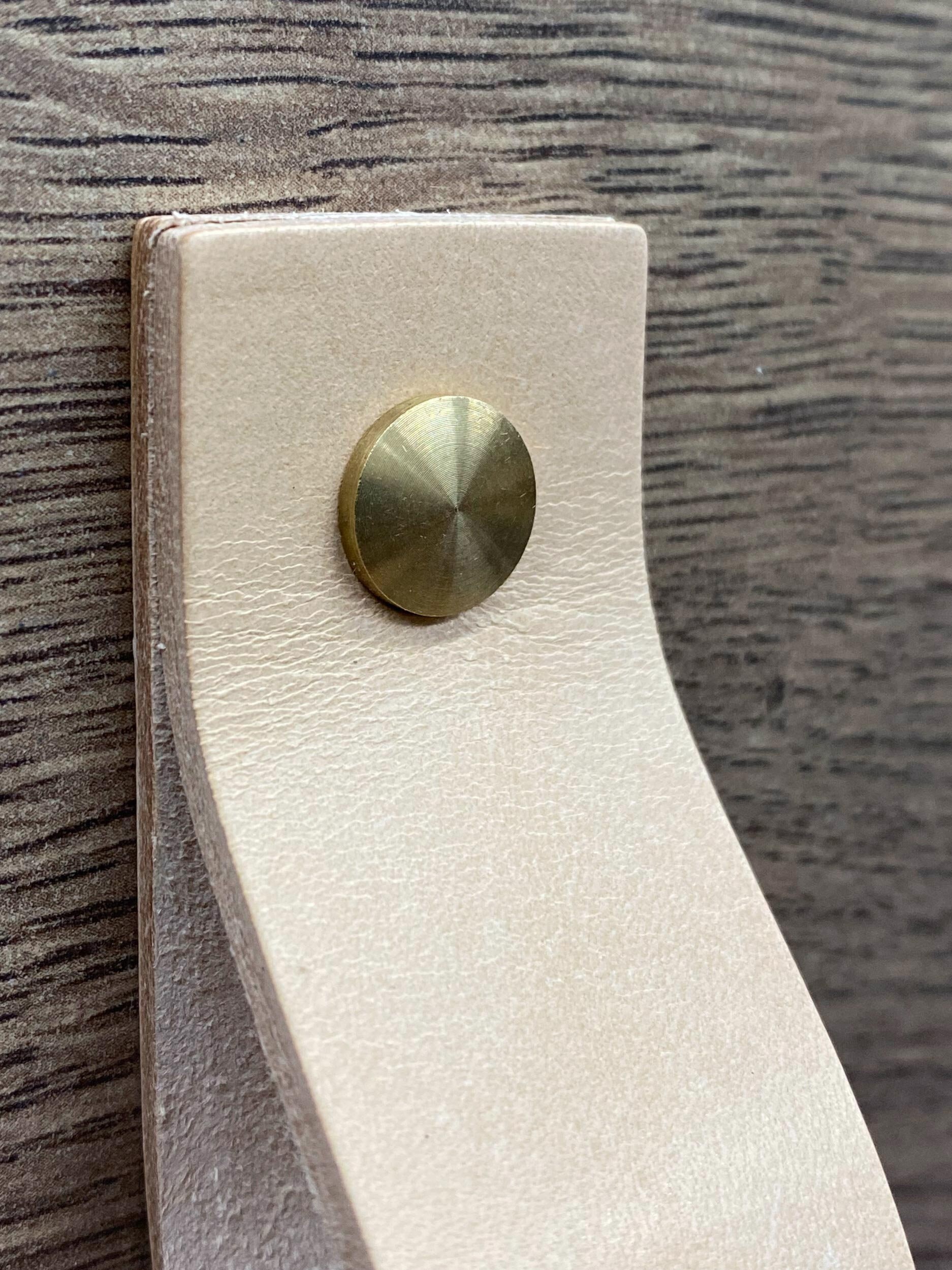 William Natural Leather Loop Pulls for Cupboard Drawers and - Etsy UK