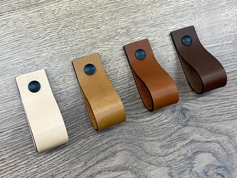 Oliver Edge Leather Loop Pulls - Etsy