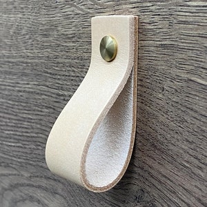 William Natural Leather Loop Pulls for Cupboard Drawers and - Etsy UK