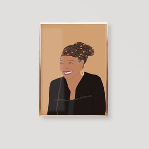 Maya Angelou Poster, Maya Angelou Print, Maya Angelou Art Print, Maya ...