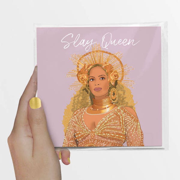 Slay Queen Birthday Card - Etsy