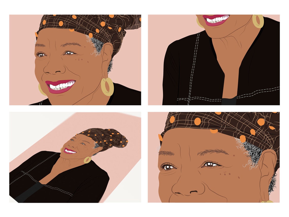 Maya Angelou Poster Maya Angelou Print Maya Angelou Art - Etsy