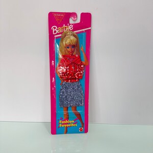BARBIE FASHION Favorites 1995 MATTEL 68000-91 Crop Top Shirt Denim Jean ...