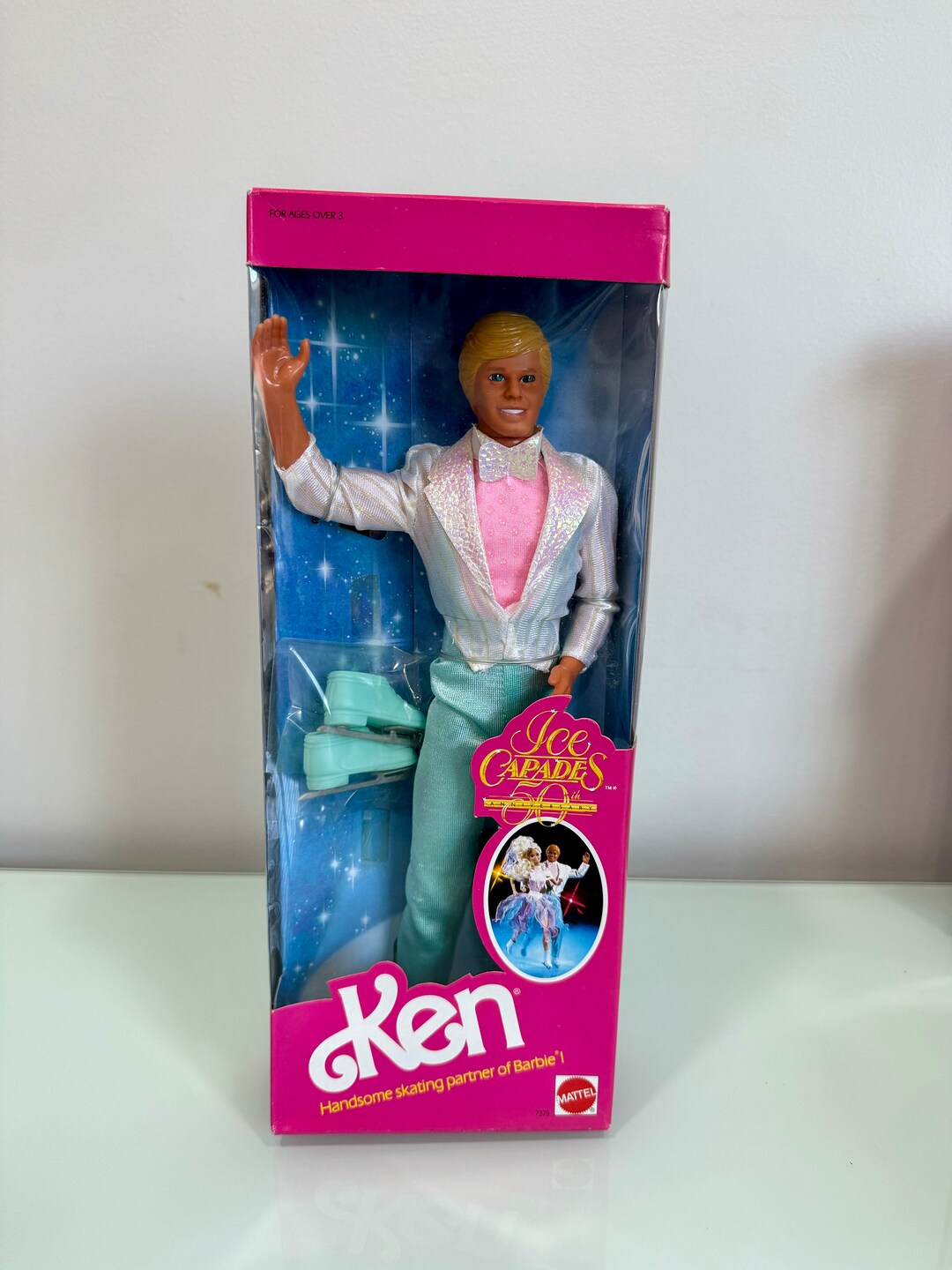 1989 Ice Skating Ken Ice Capades 50th Anniversary 7375 Barbie Mattel - Etsy