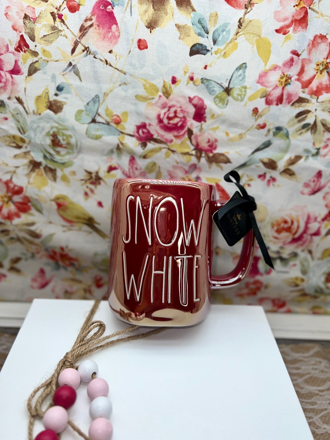 Rae Dunn Disney Princess Snow White Red Ceramic Mug - Etsy