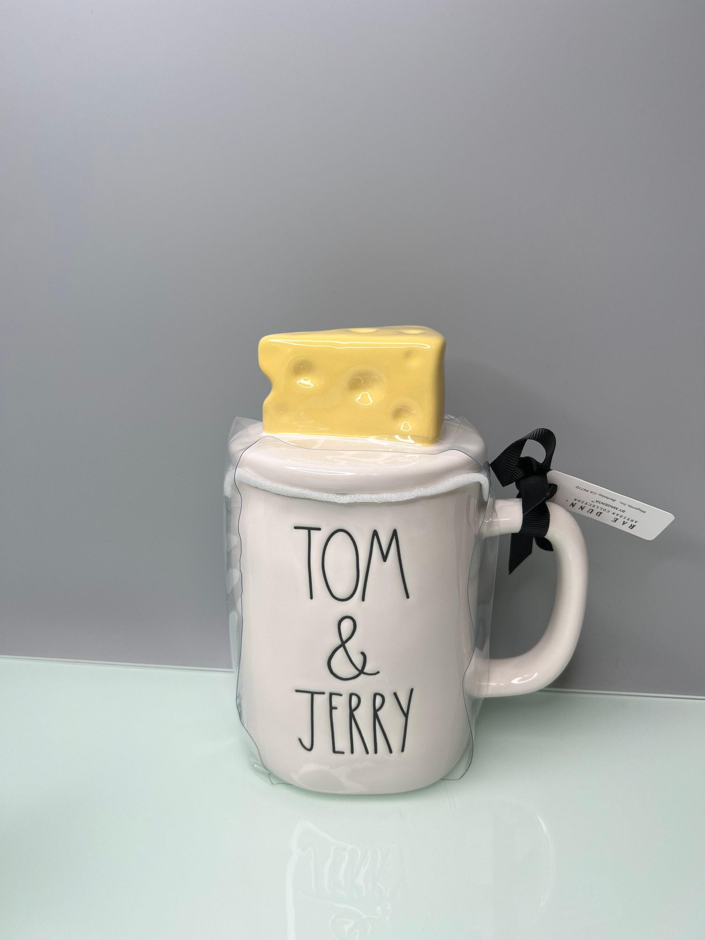 Rae Dunn Tom and Jerry Ceramic Mugs With Toppers Cheese & - Etsy
