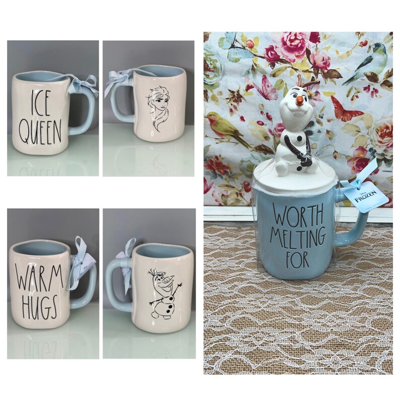 Rae Dunn Disney Princess Frozen Collection Ceramic Mugs - Etsy