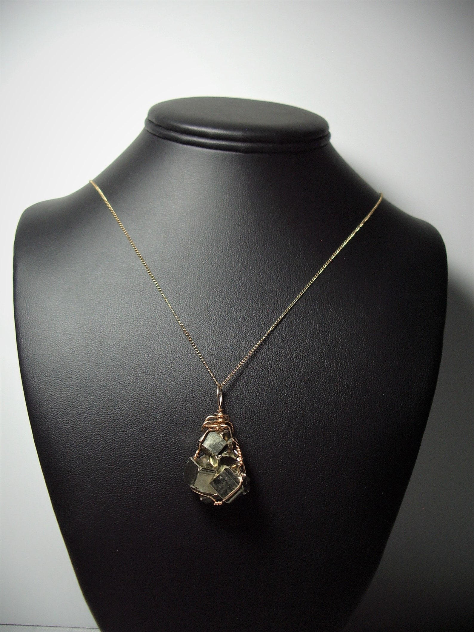 Pyrite Crystal Cluster Pendant Wire Wrapped 14/20 Gold-filled Wire ...