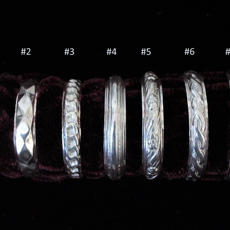 Pattern Silver Ring - Etsy