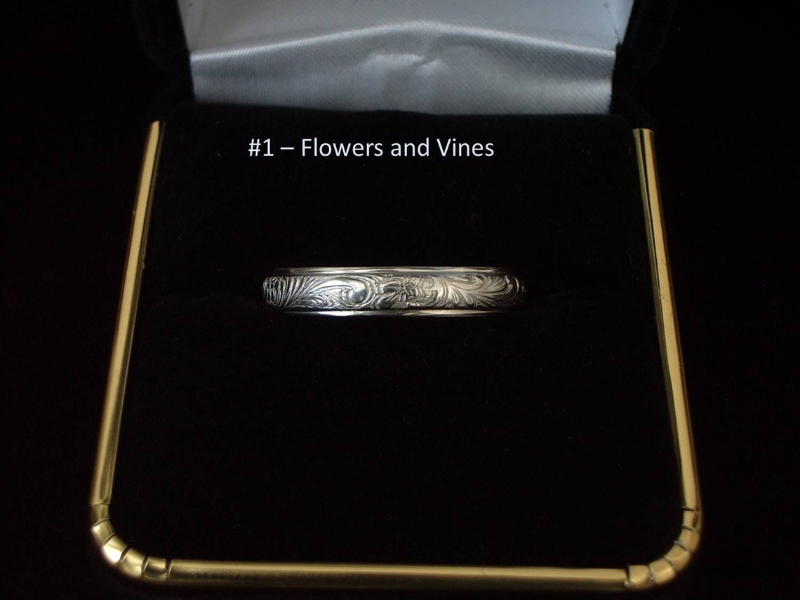 Sterling Silver .925 Vintage Patterned Rings Wedding Rings - Etsy