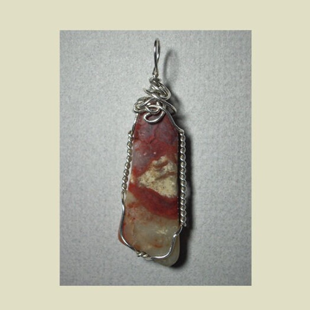 Coprolite, Agatized Dinosaur Dung Pendant, Sterling Silver Wire Wrapped ...