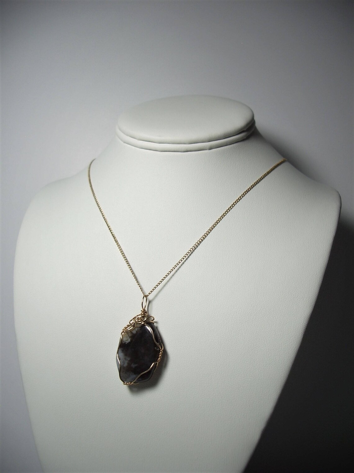 Cloud Agate Pendant Wire Wrapped 14/20 Gold-filled - Etsy