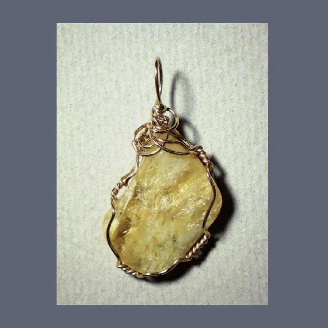 Heliodor, Golden Beryl Pendant-gold Filled Wire Wrapped Beryl Jewelry ...