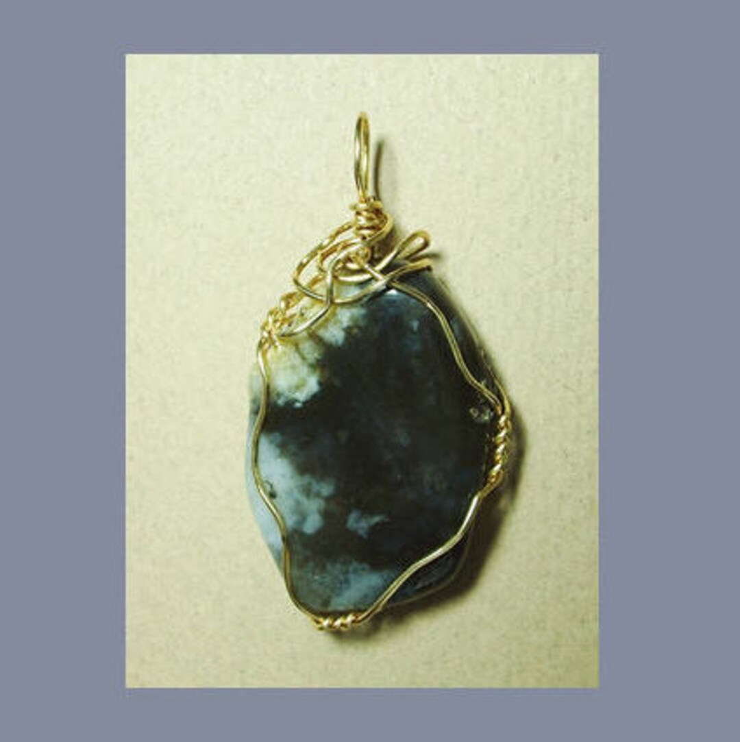 Cloud Agate Pendant Wire Wrapped 14/20 Gold-filled - Etsy