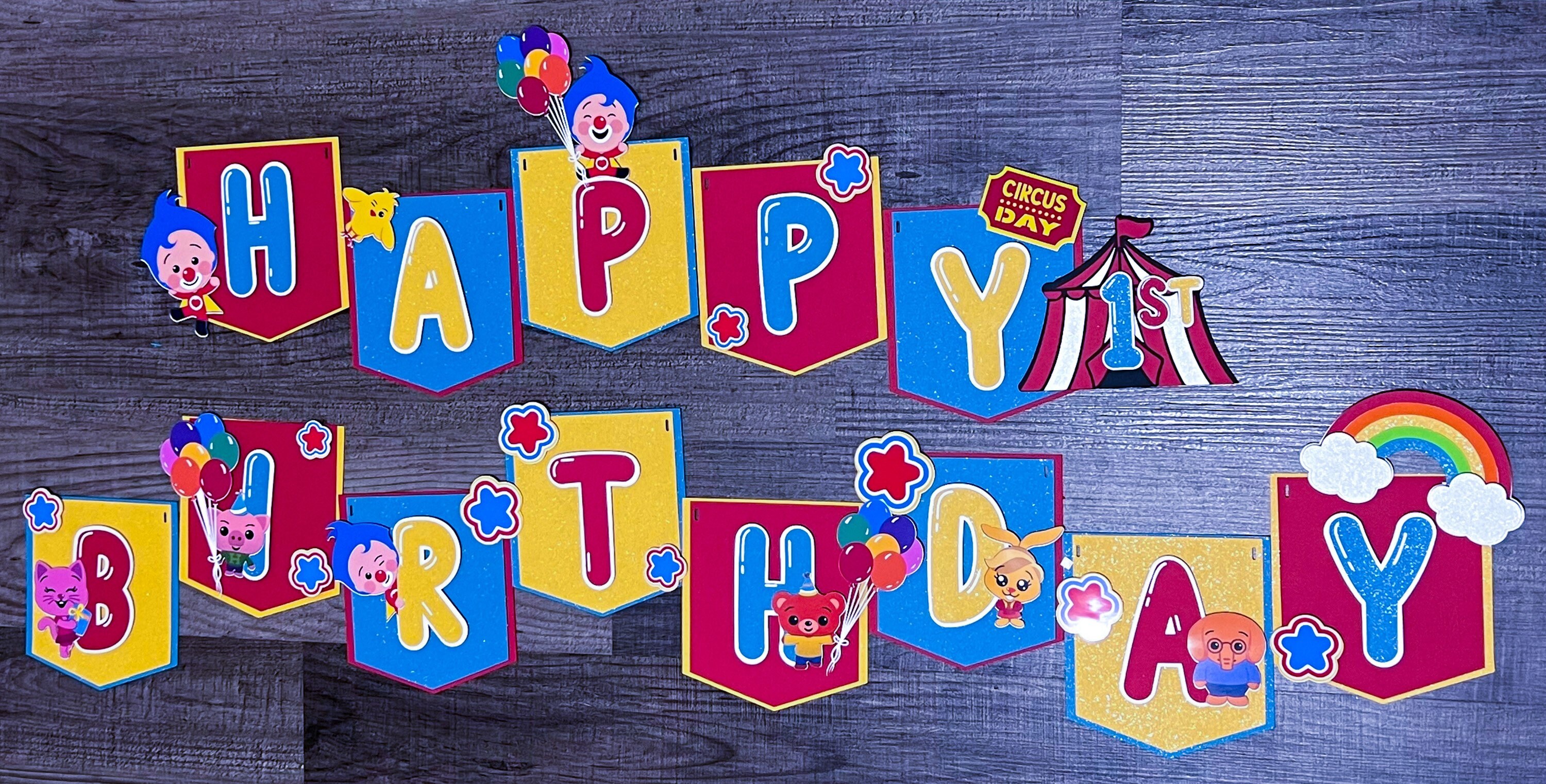 Plim Plim Banner Plim Plim Circus Birthday Plim Plim Happy - Etsy Finland