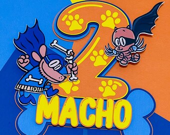 Dog Man Cake Topper | Etsy