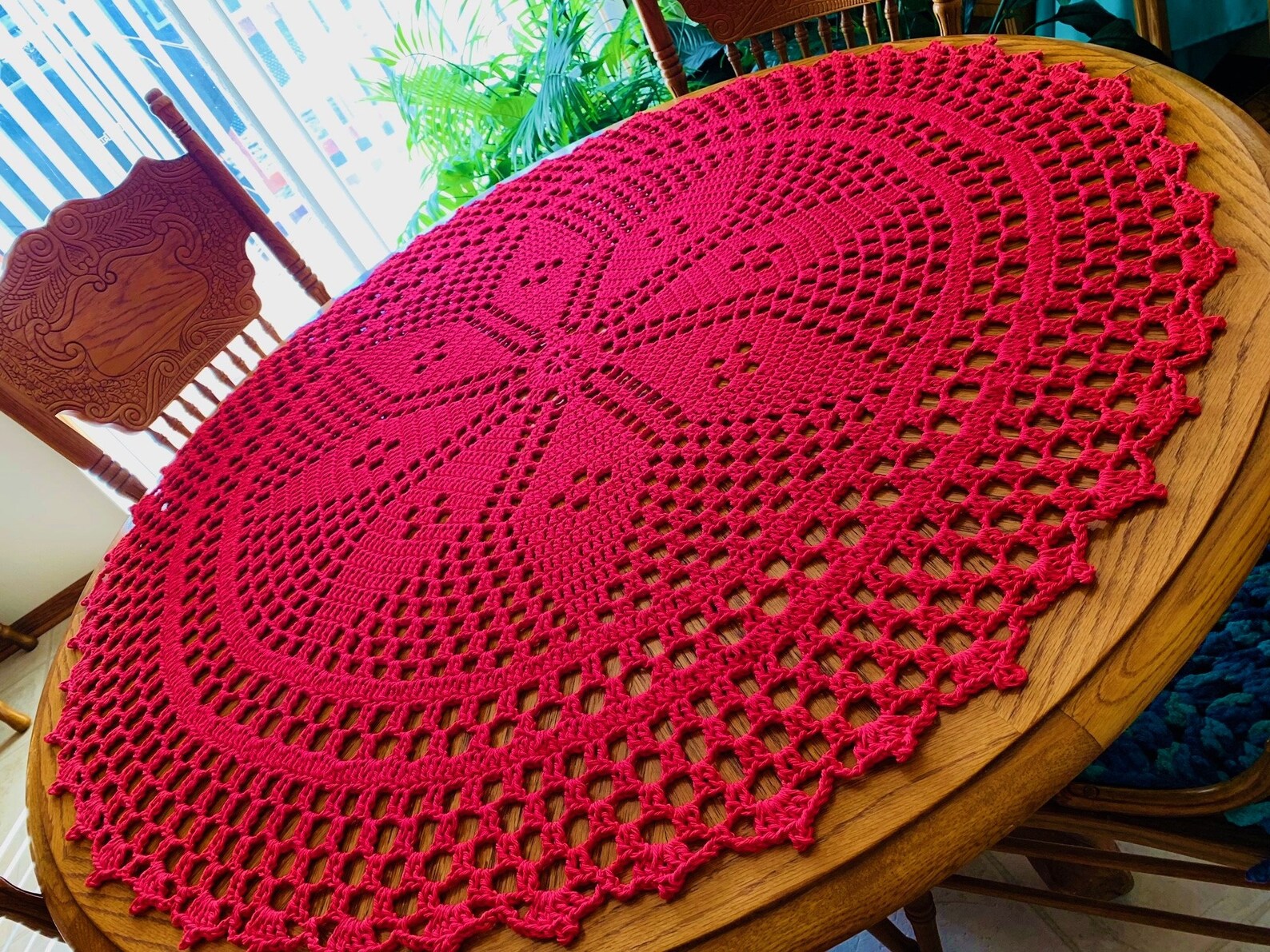 White Doily, Red Doily, Light Blue Doily, Cream Doily, Grey Doily, Crochet Tablecloth, Large ...