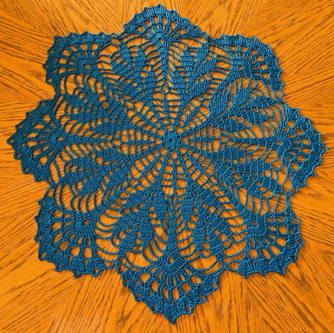 25-inch Doily Blue Doily Vintage Style Doily Crochet Doily | Etsy