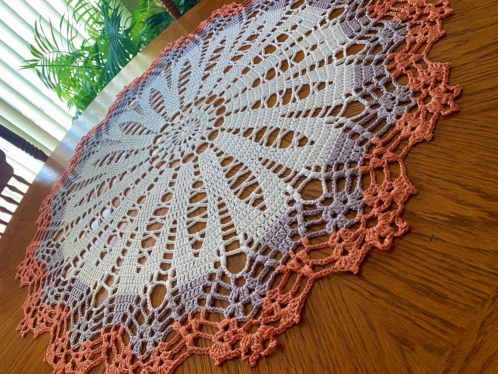 34.5 Inch Doily, Tablecloth, Table Cover, Crochet, Handmade, Table ...